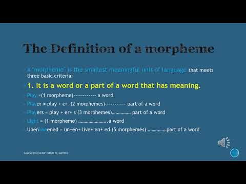 the definition of a morpheme