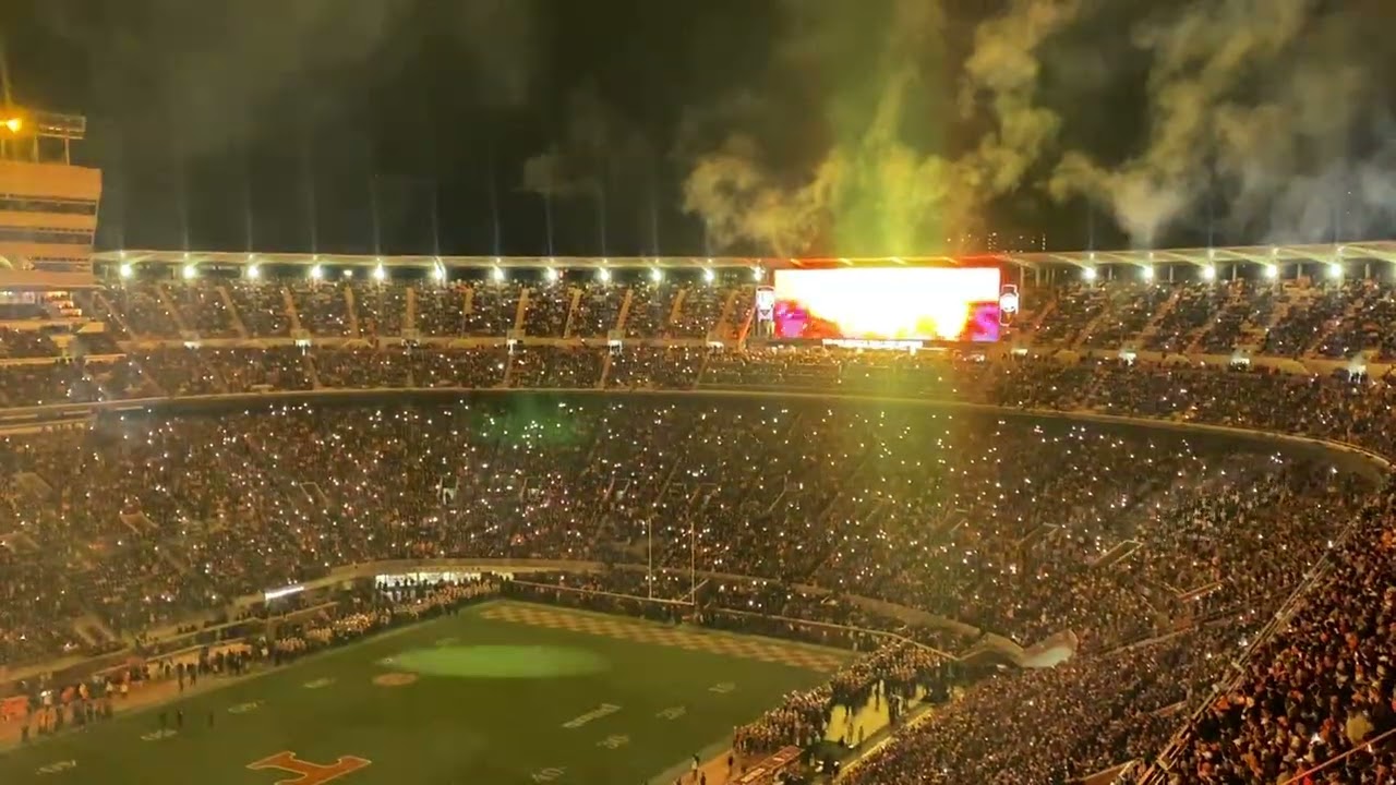 Dark Mode Neyland Stadium Oklahoma vs Tennessee 