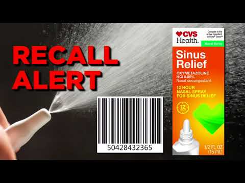 FDA has issued a recall for CVS Health Sinus Relief Nasal Mist