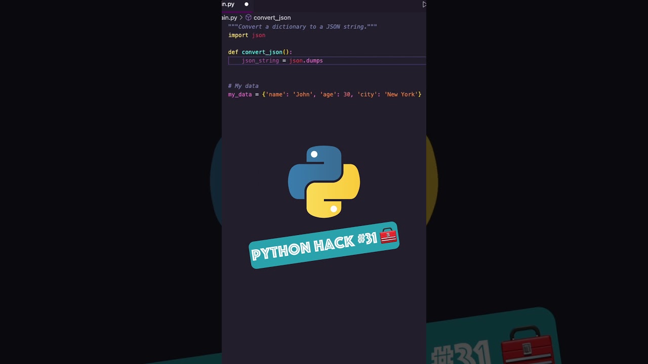 Quick Tutorial: Convert Python Dictionaries to JSON  #pythonprogramming #techeducation  #python101