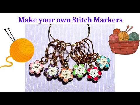 Making Stitch Markers Using Charms. DIY Knitting & Crochet Accessories