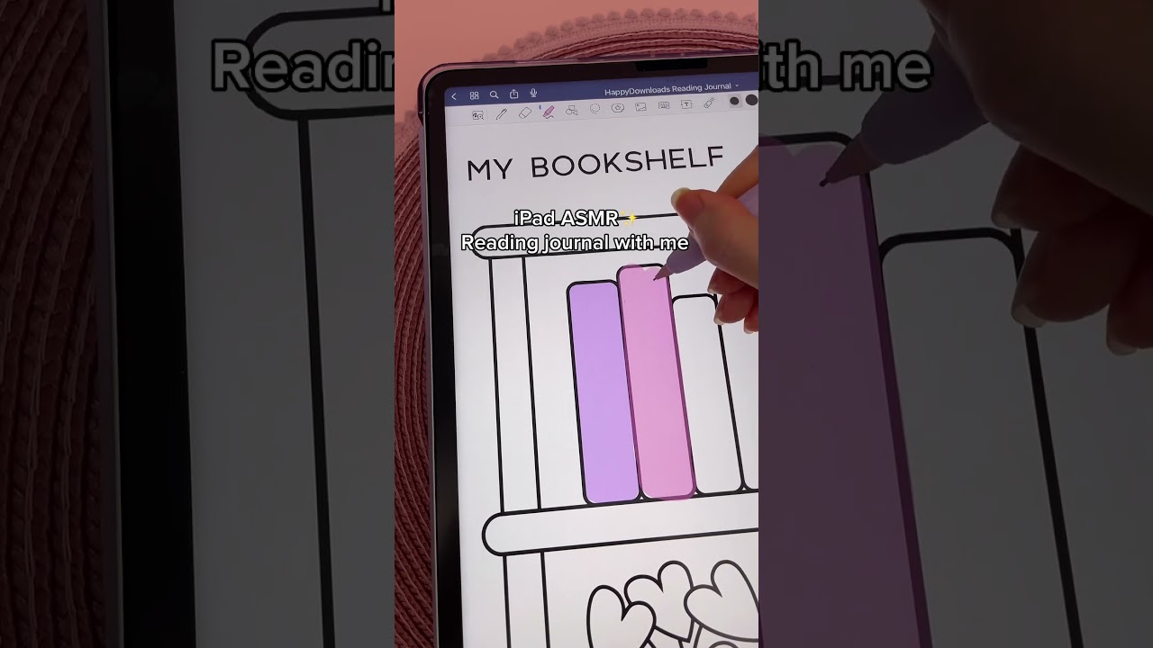 iPad ASMR reading journal with me ✨ digital journal | goodnotes | apple pencil