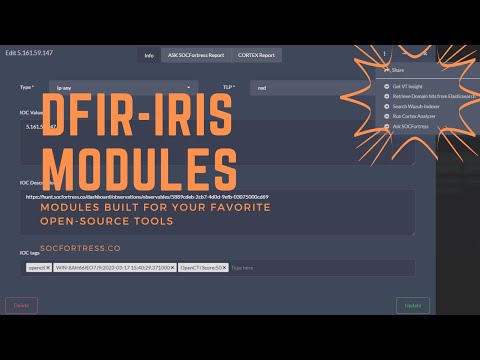 Free SOCFortress Provided DFIR-IRIS Modules