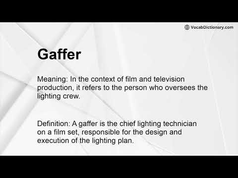 Gaffer Meaning