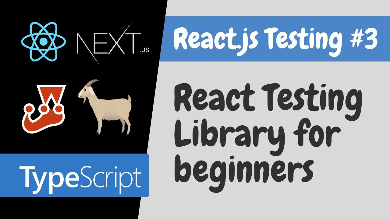 React Testing Library for Beginners: React.js Testing Tutorial #3