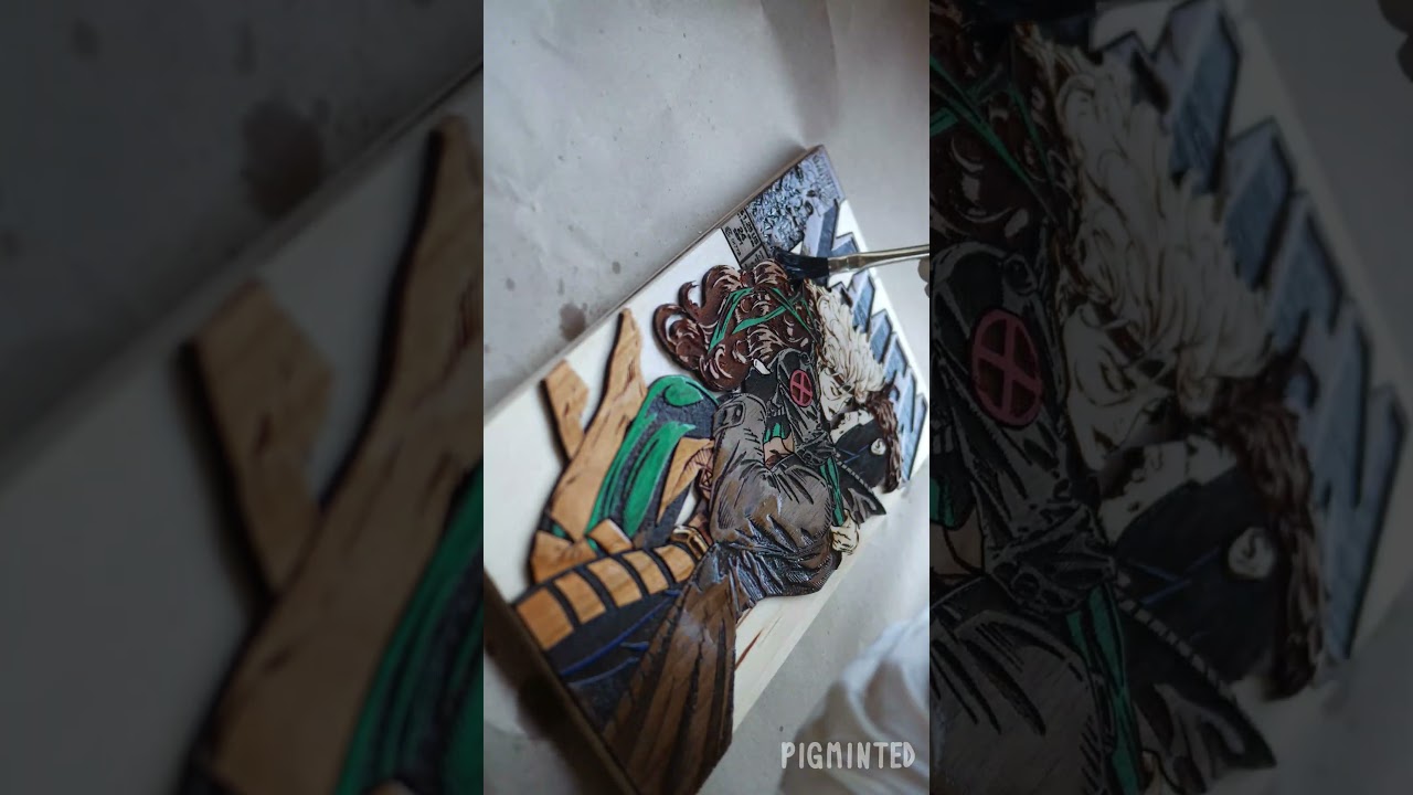 Wooden Rogue Gambit Xmen cover