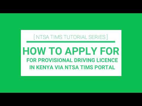 How to apply for a PDL on NTSA TIMS in Kenya 2021 NEW METHOD