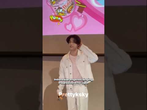 Jake enjoying indonesian engenes singing polaroid love #enhypen #jake #engene #prettyksky