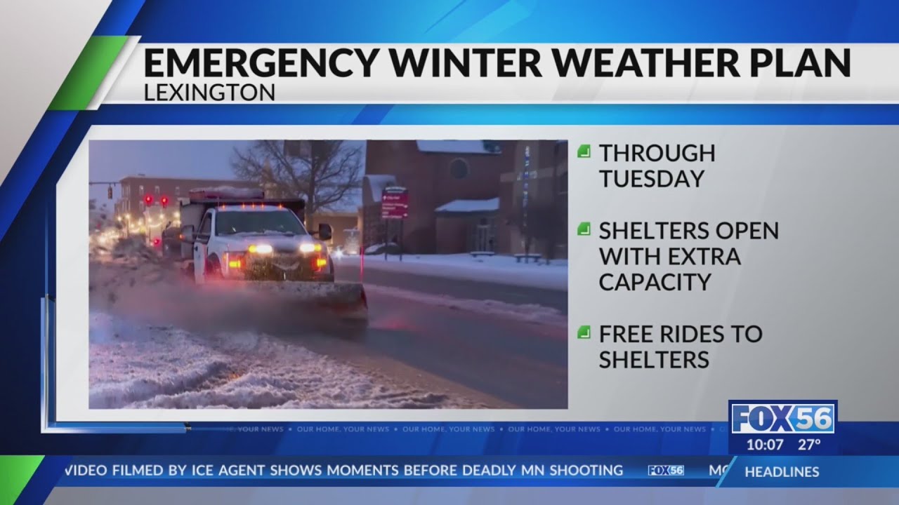 Lexington Winter Weather Plan activates through Tuesday with possibilty of snow
