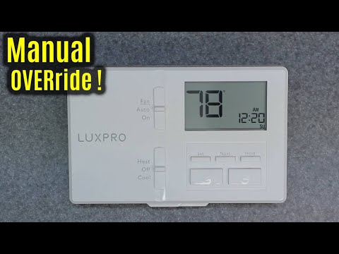 LUX Pro P711 LTX100E | Manual TEMP Override | Digital Thermostat