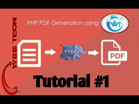 Create PDF in PHP: How to generate dynamic PDF using FPDF | PHP Tutorials 1 (100% Working)