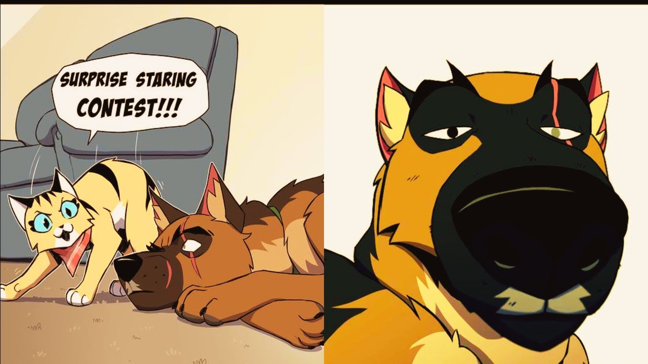 Staring Challenge between pixie and brutus review and animation by funny comics dub