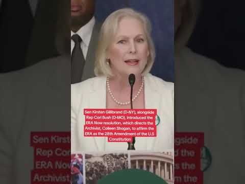 Senator Gillibrand introduces the ERA Now resolution