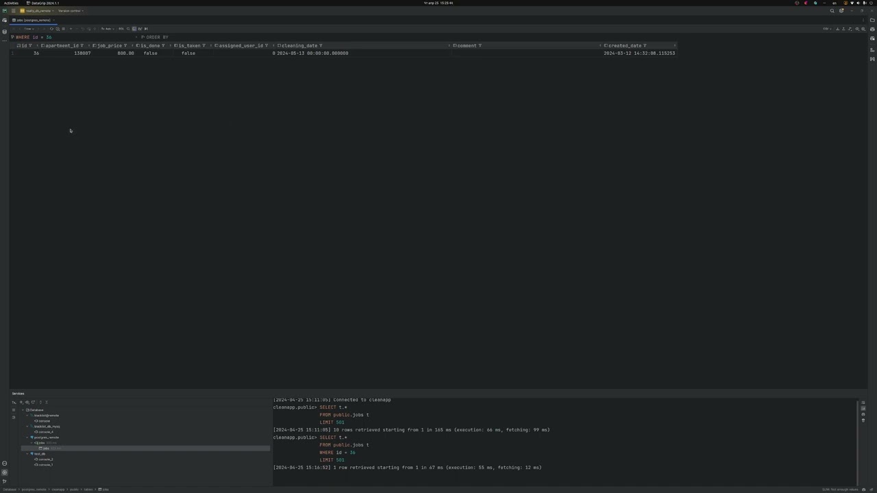 How to open up a table in Database Explorer in DataGrip