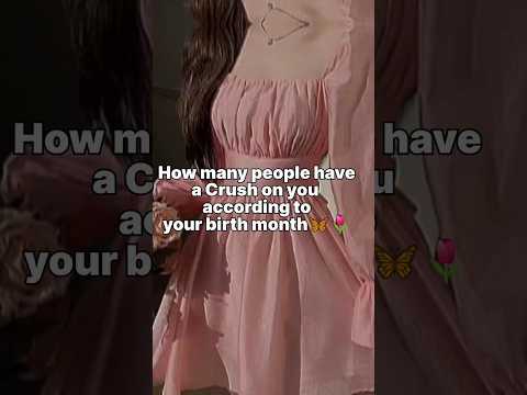 How many people have a crush on you according to your birth month 🦋✨#shorts #asthetic