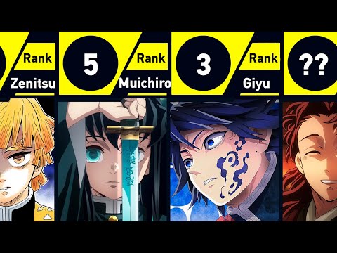 The Strongest Hashira and Demon Slayers in Kimetsu no Yaiba