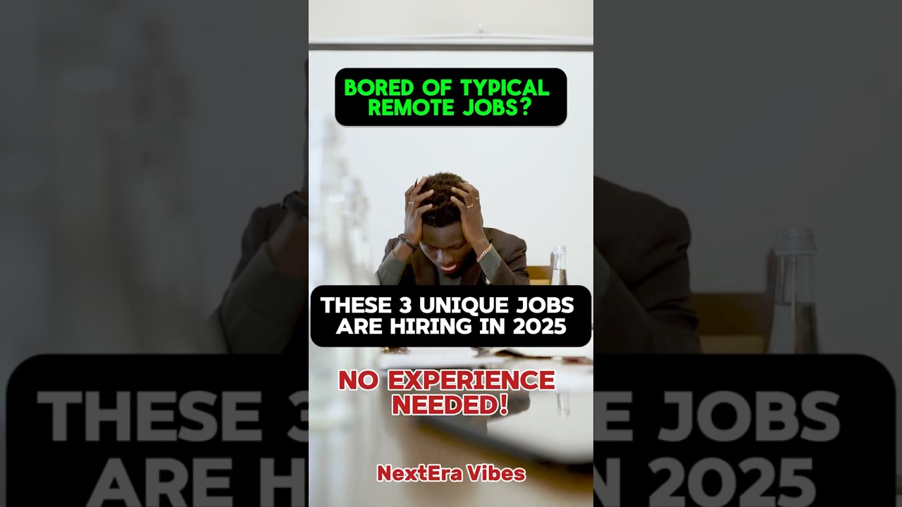 3 Unique Remote Jobs Hiring in 2025 (No Experience, High Pay!) | Work From Home USA