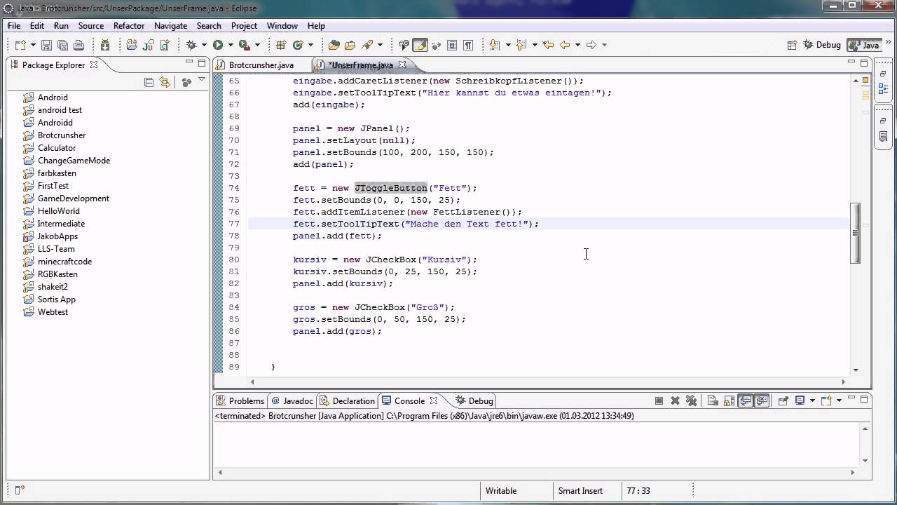 Java Tutorial 78 - JToggleButton