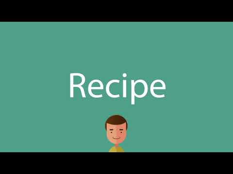 How to say Recipe