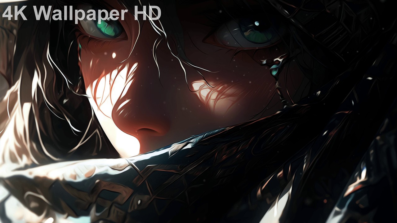 Emerald Green Eyes Anime Girl 💚👁️ | Anime Live Wallpaper 4K Ultra HD
