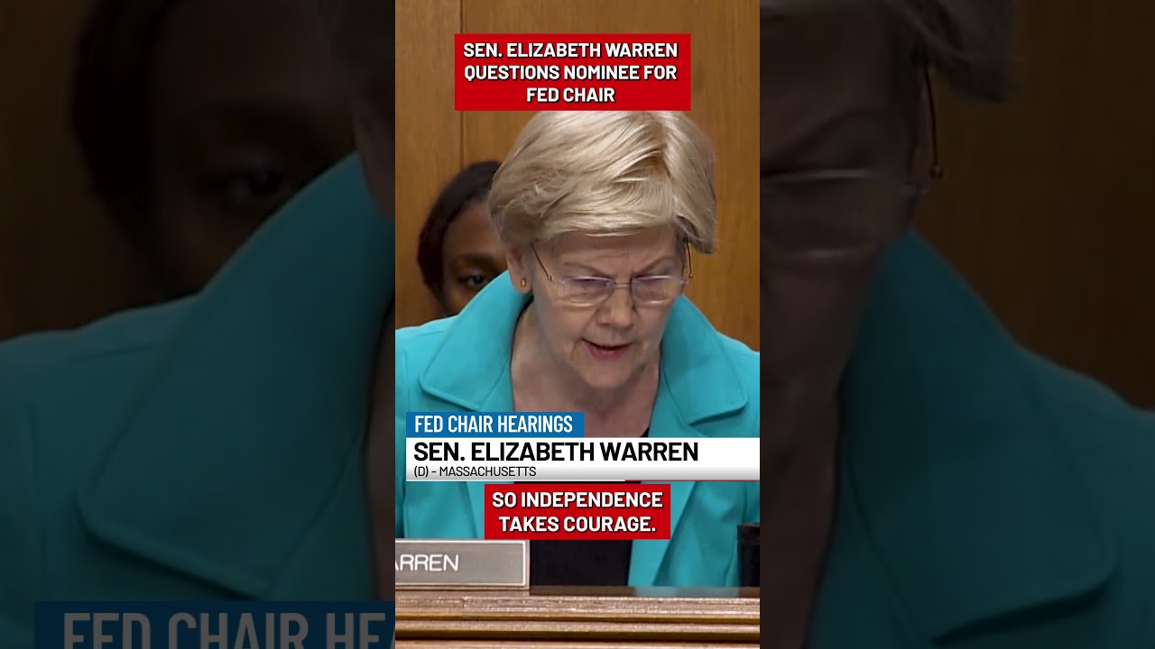 Elizabeth Warren Questions Fed Chair Nominee Kevin Warsh on Independence, 2020 Election