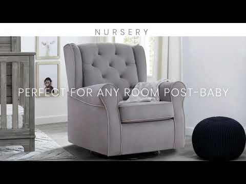 Delta Children Emerson Upholstered Glider Swivel Rocker Chair, Dove Grey with Soft Grey Welt Reviews