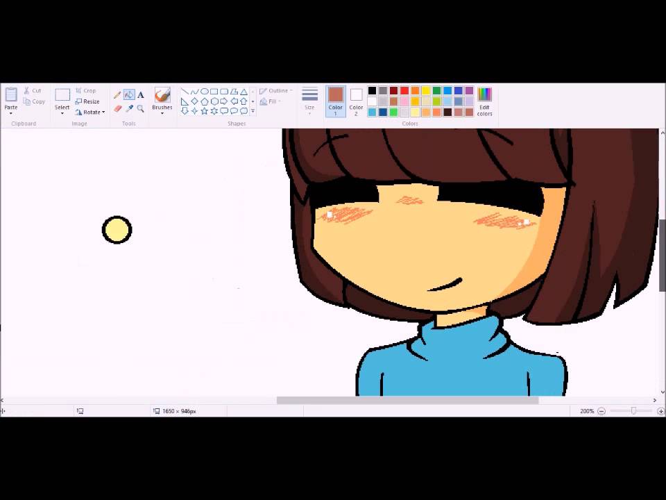 [MS Paint] Undertale Frisk Speedpaint