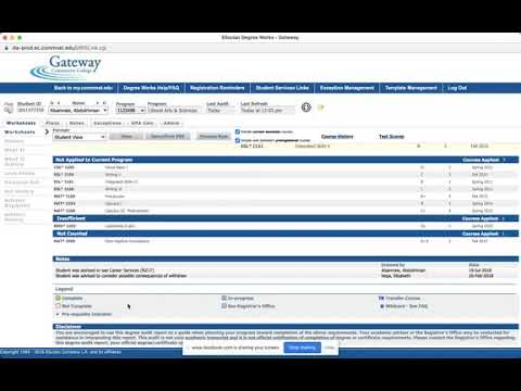 How to run a Self-Audit on DegreeWorks