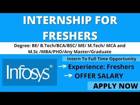 Infosys Internship Hiring For Freshers || APPLY NOW !