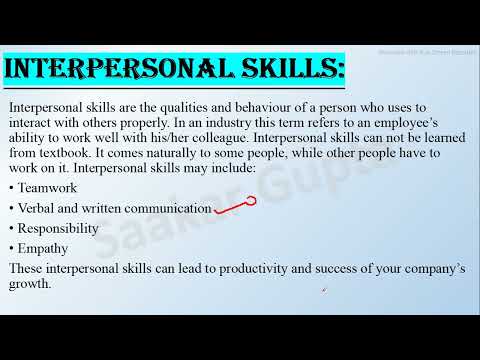 Interpersonal Skills || What is Interpersonal Communication Skills || Developing Interpersonal skill