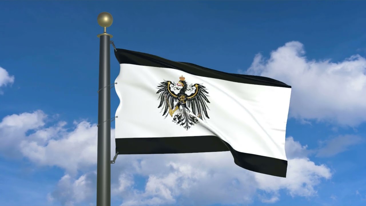 Flag of Prussia (1892-1918) (moving clouds)