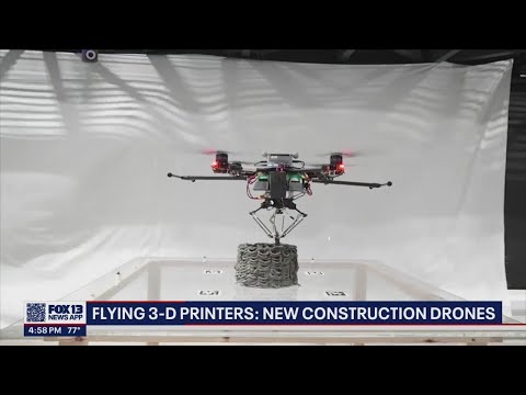 New construction drones are flying 3D printers working like bees in a hive