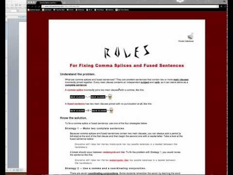 Comma Splice and Fused Sentence