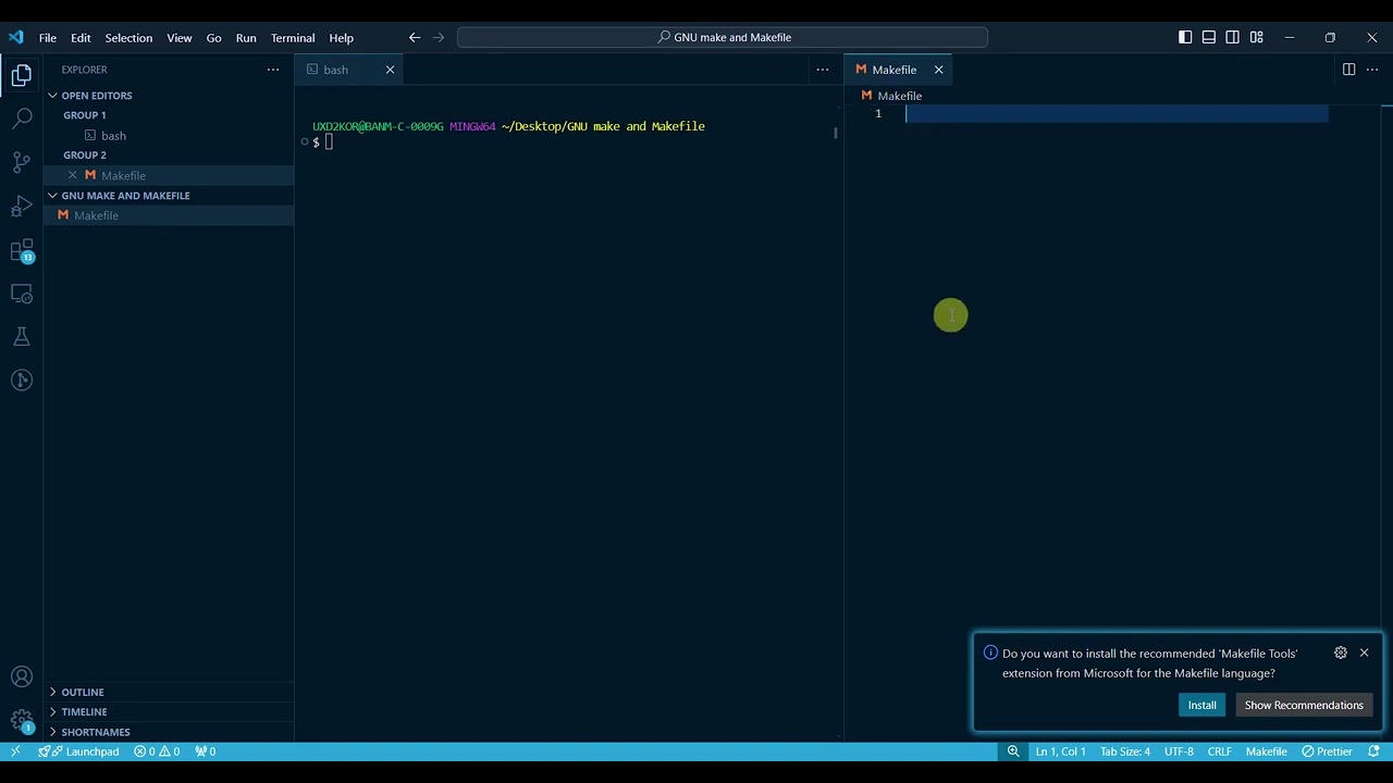 Getting started with GNU Make and Makefile