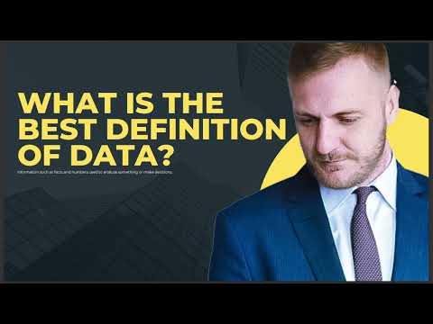 WHAT IS THE BEST DEFINITION OF DATA