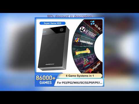 #12TB Gaming HDD with Hyperspin Launchbox Retrobat Playnite with 86000+ Retro Video Games Super C