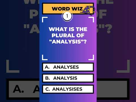 What's the Plural of 'Analysis'? Find Out Now! #antonyms #easylevel #funquiz