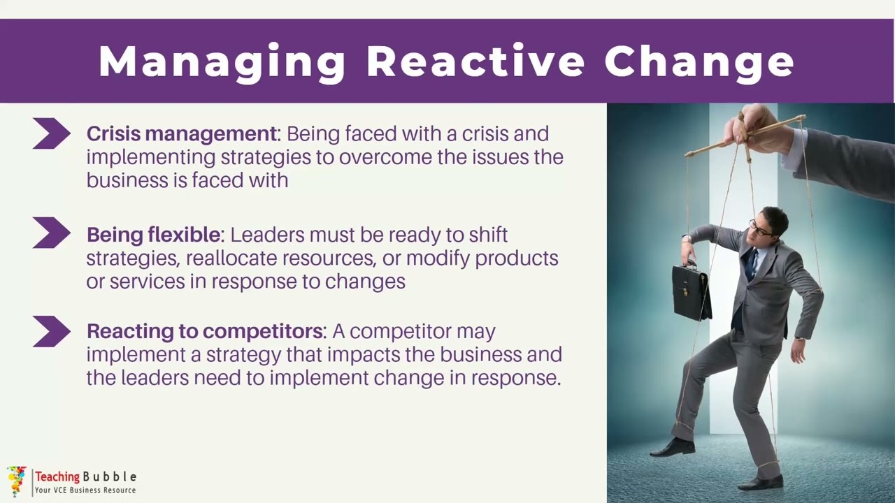 Proactive & Reactive Change | VCE Business Management