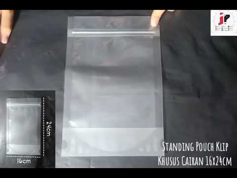 Standing Pouch Zipper Klip klip ukuran 16x24
