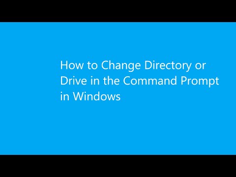 Changing Directory or Drive in the Command Prompt in Windows