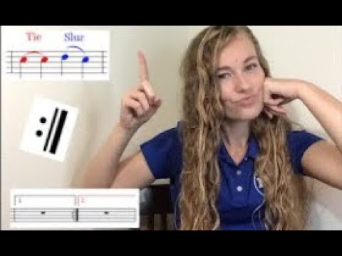 Slurs, Ties and Repeat Signs Musical Theory Review