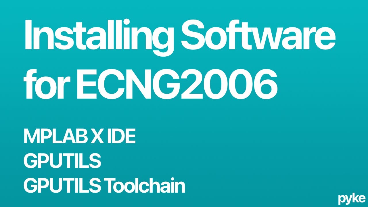Installing Software for ECNG2006