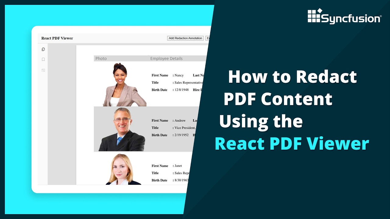 How to Redact PDF Content Using the React PDF Viewer
