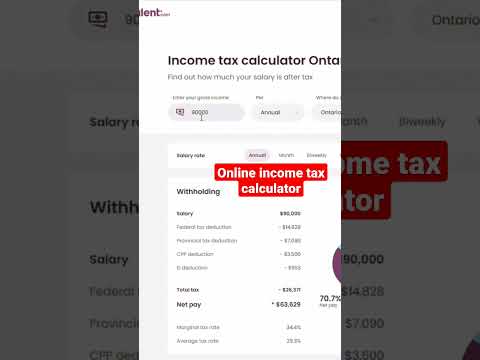 Online income tax calculator