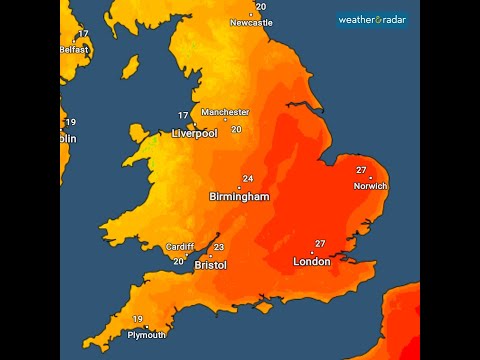 UK Temperature Map June 2021 Square