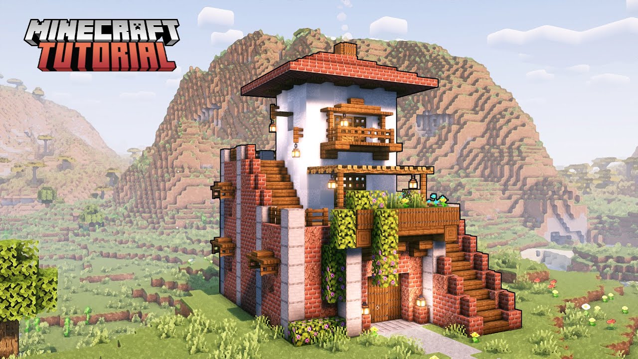 How To Build an Italian House Minecraft Tutorial - Minecraft Builders