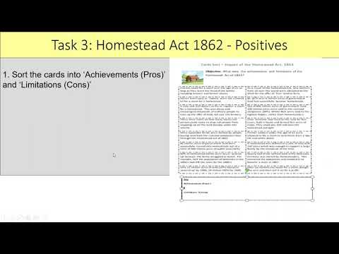 GCSE History - American West - Homestead Act 1862