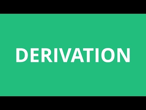 How To Pronounce Derivation - Pronunciation Academy