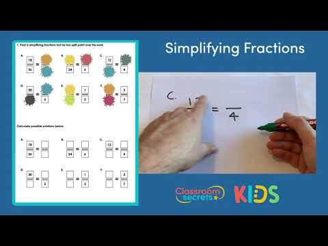 Year 6 Simplifying Fractions Answer Video