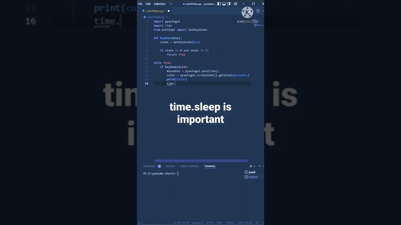 How to make color picker with Python #shorts #python